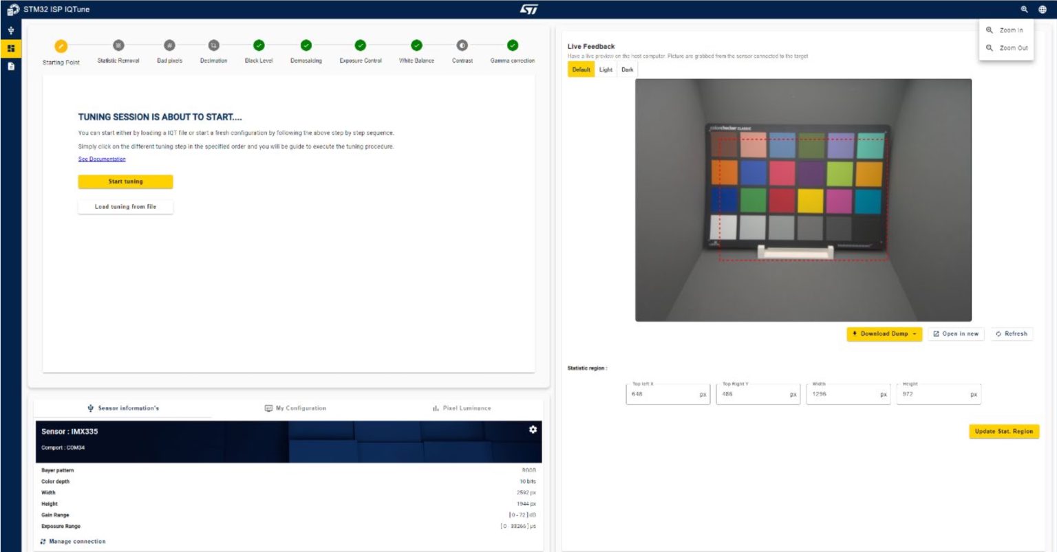 STM32 ISP IQTune, free ISP tuning software, no previous experience required (really!)